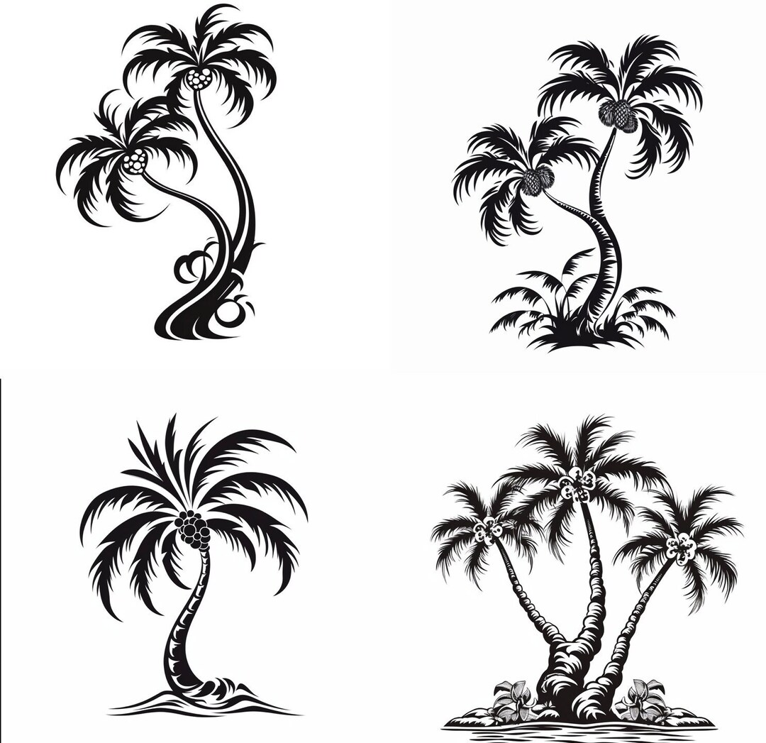 Small Palm Tree Tattoos | Minimalist Palm Tree Tattoo | Tattoo Flash ...