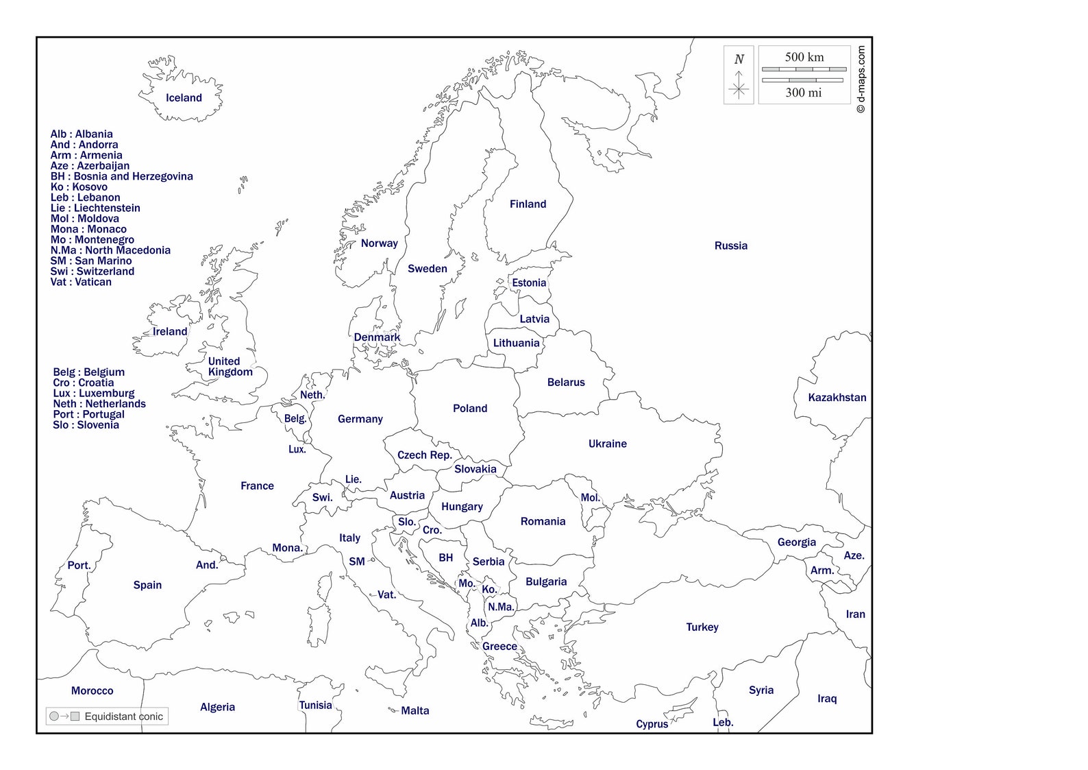 Map of Europe Digital, European Countries, Political Stretch Map of ...