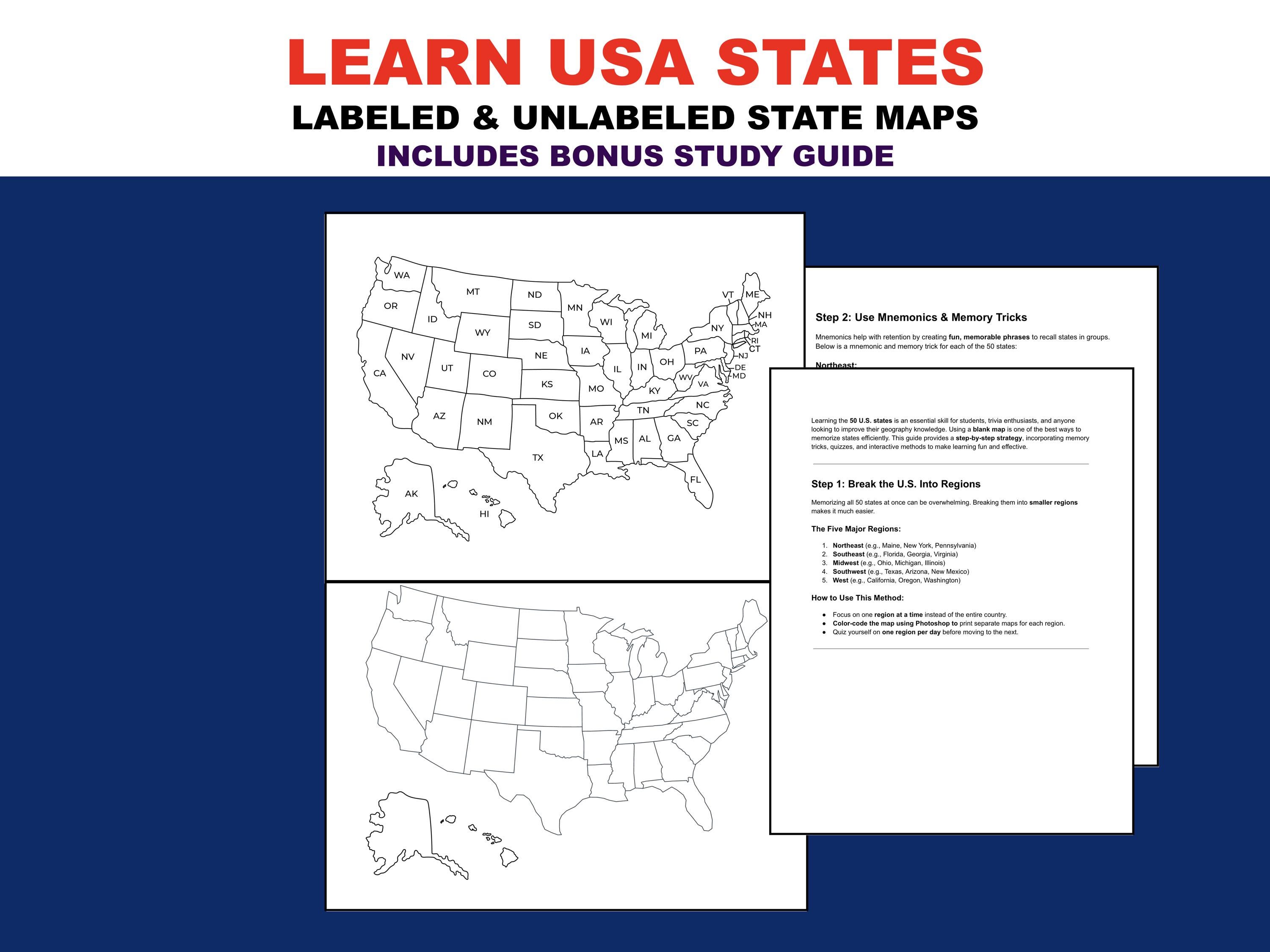 Blank Map Of United States With Abbreviations 1+ Thousand States Map