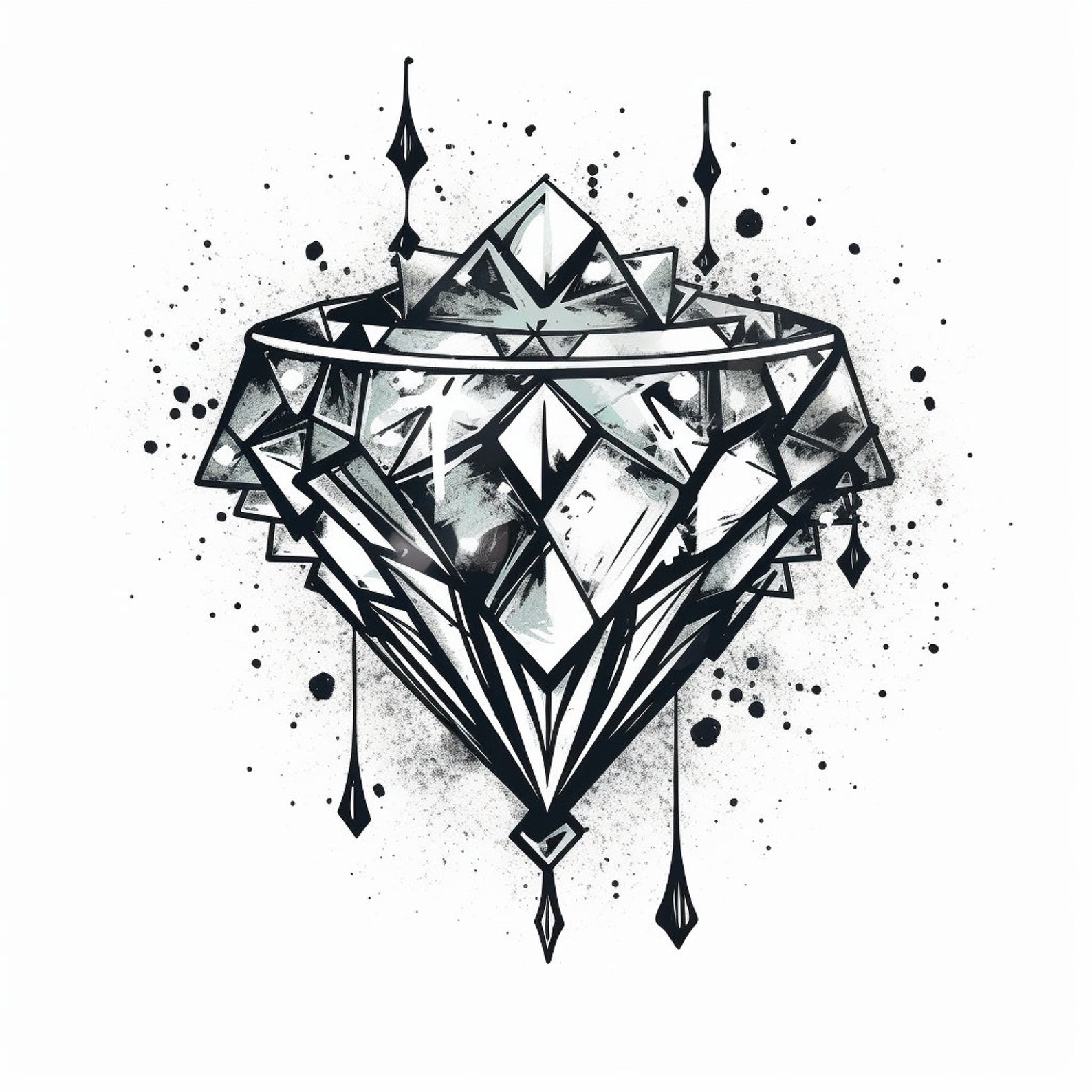 Diamond Tattoo Small Diamond Tattoos Outline, Simple, Design Tattoo ...