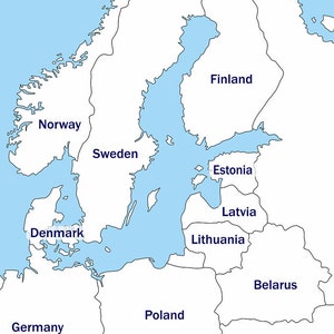 European Map of Countries | Europe Stretch | Western Eastern | Bundle ...