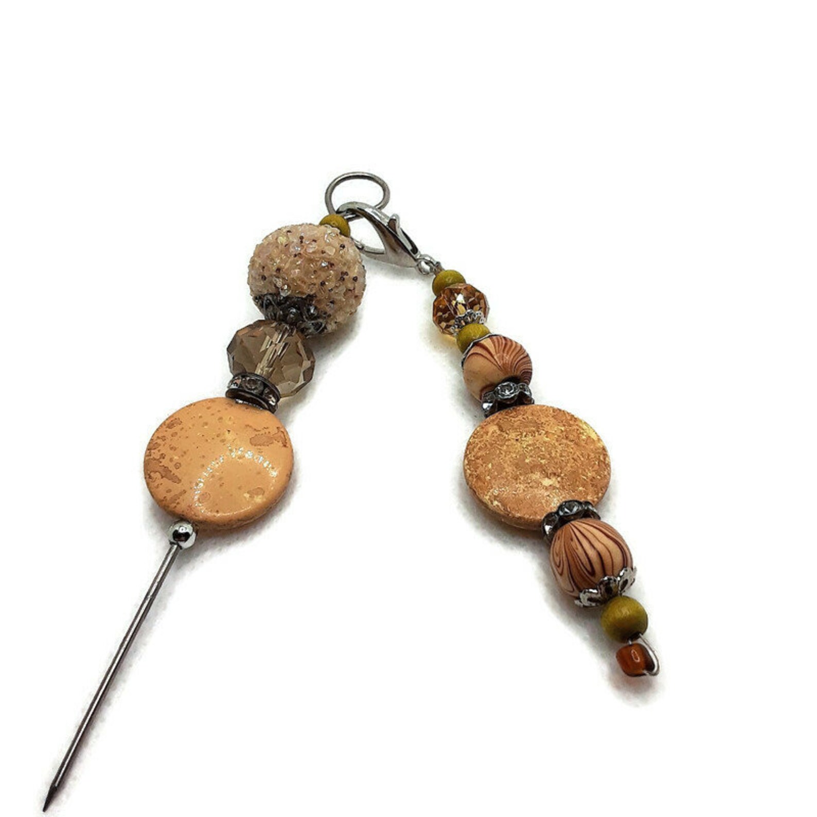 Wood Bead Scissor Fob and Laying Tool Set - Etsy