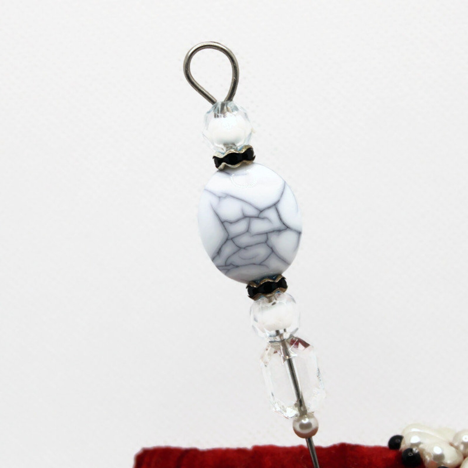 Marble Beaded Laying Tool for Needlepoint White Marble - Etsy