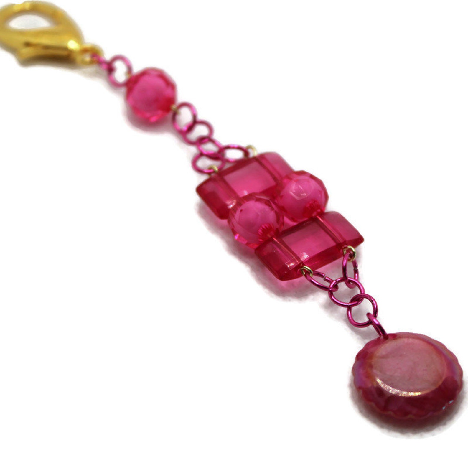 Unique Hot Pink Scissor Fob Scissor Minder Zipper Pull - Etsy