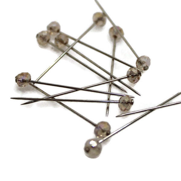 Antique Glass Sewing Pins - Etsy