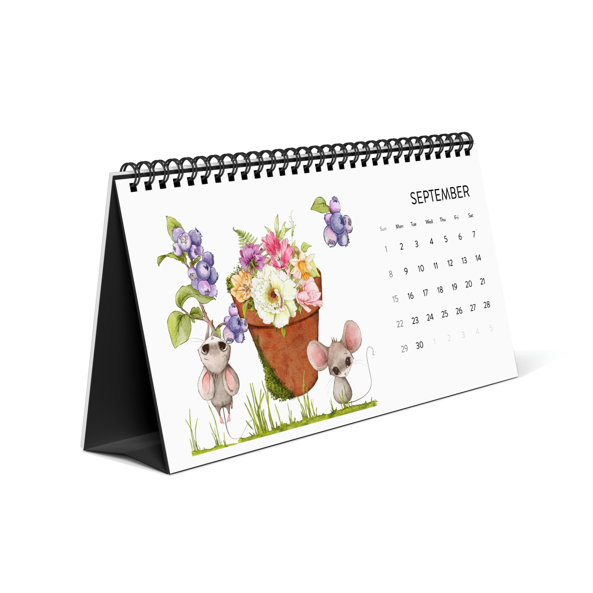 Adorable Mice & Friends Desktop Calendar 2024 - Etsy