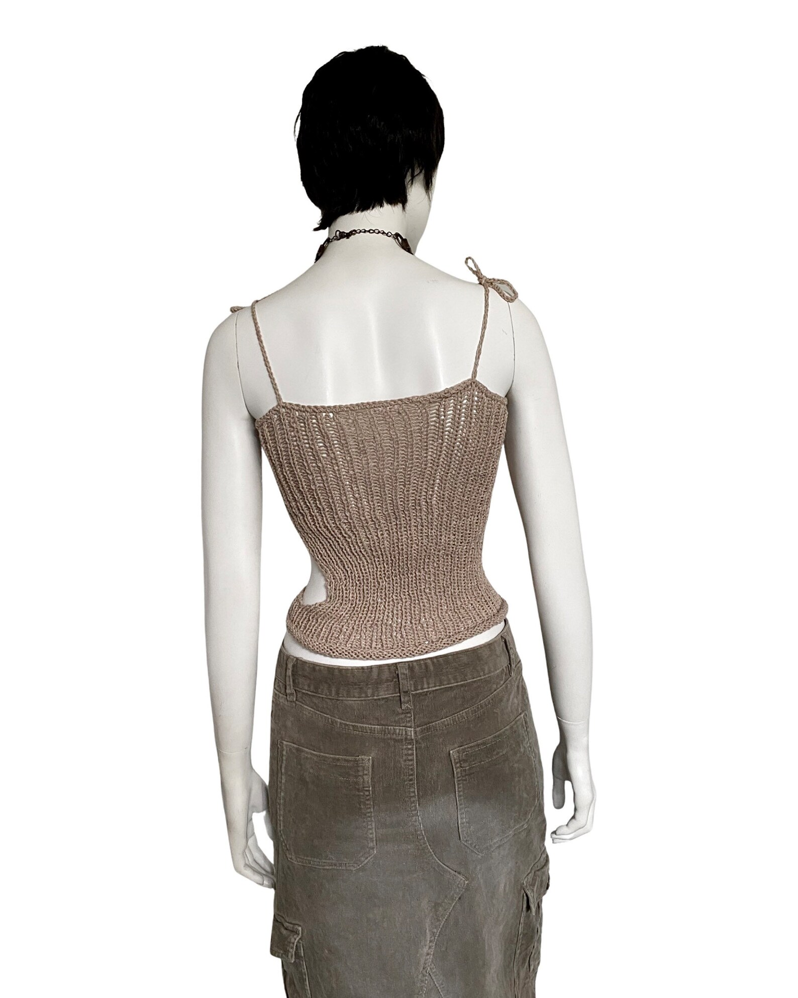 Y2K Subversive Cut Out Knitted Top Asymmetrical Knit Tank Top - Etsy