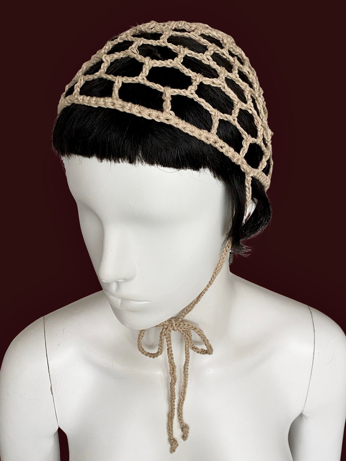 Crochet Bonnet Mesh Bonnet Adult Bonnet Summer Bonnet Knitted - Etsy