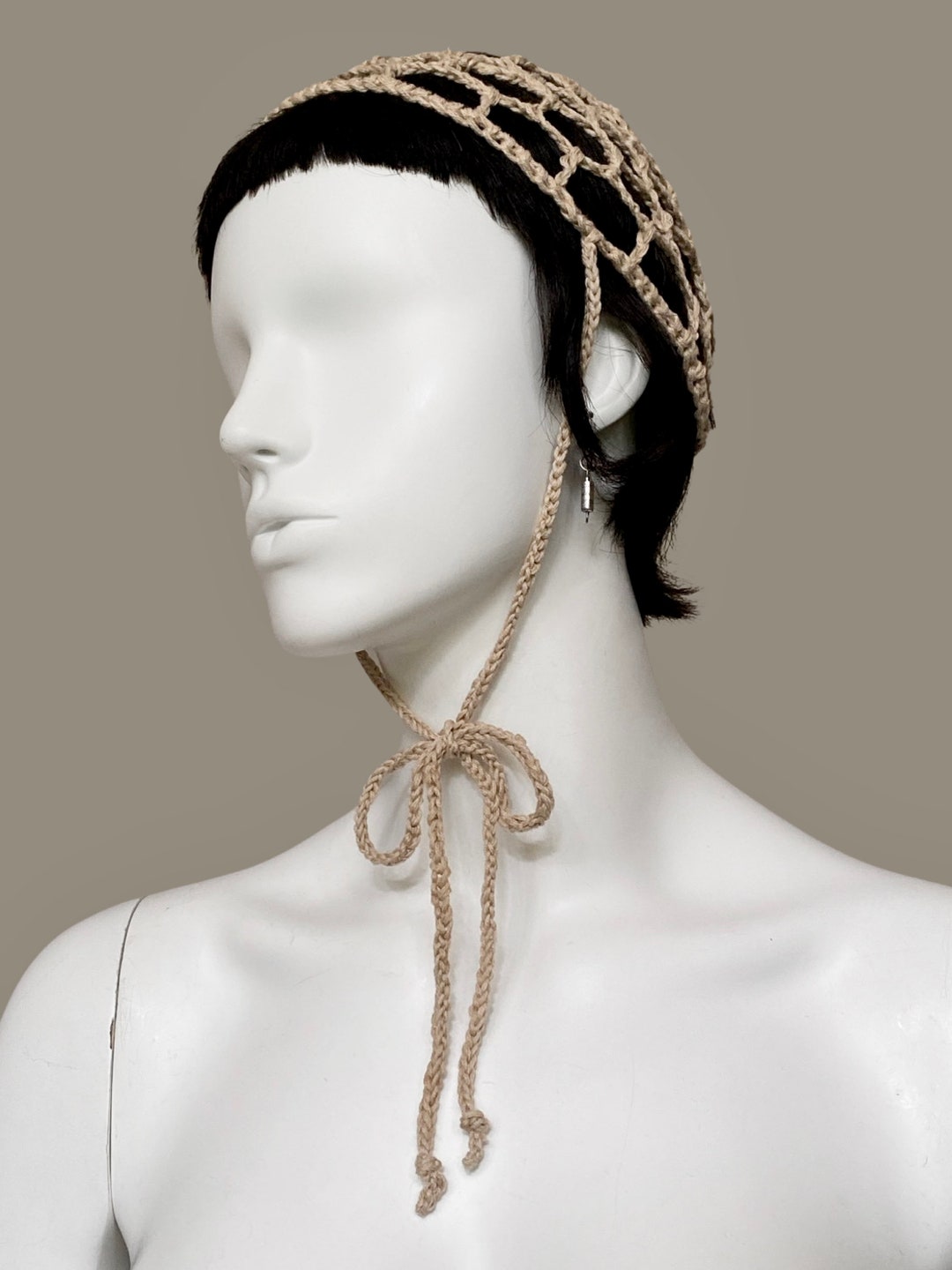 Crochet Bonnet Mesh Bonnet Adult Bonnet Summer Bonnet Knitted Bonnet ...