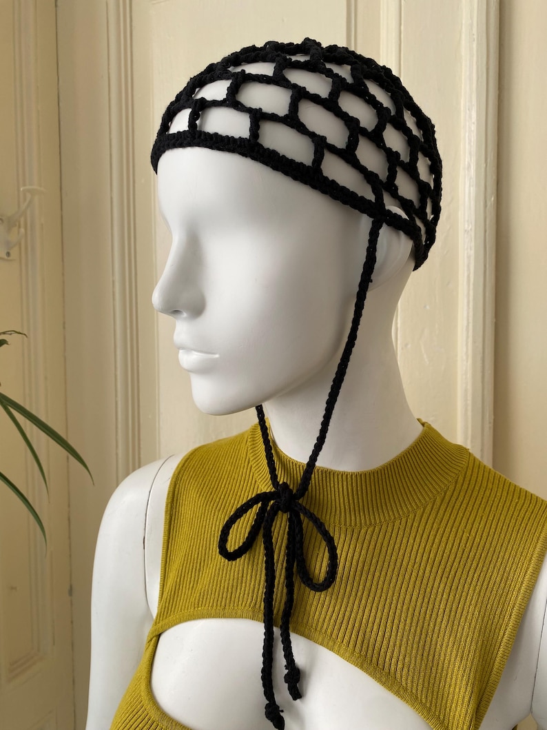 Crochet Bonnet Mesh Bonnet Adult Bonnet Summer Bonnet Knitted Bonnet ...