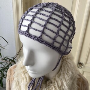 Crochet Mesh Spider Web Bonnet Mesh Bonnet Adult Bonnet Summer Bonnet ...