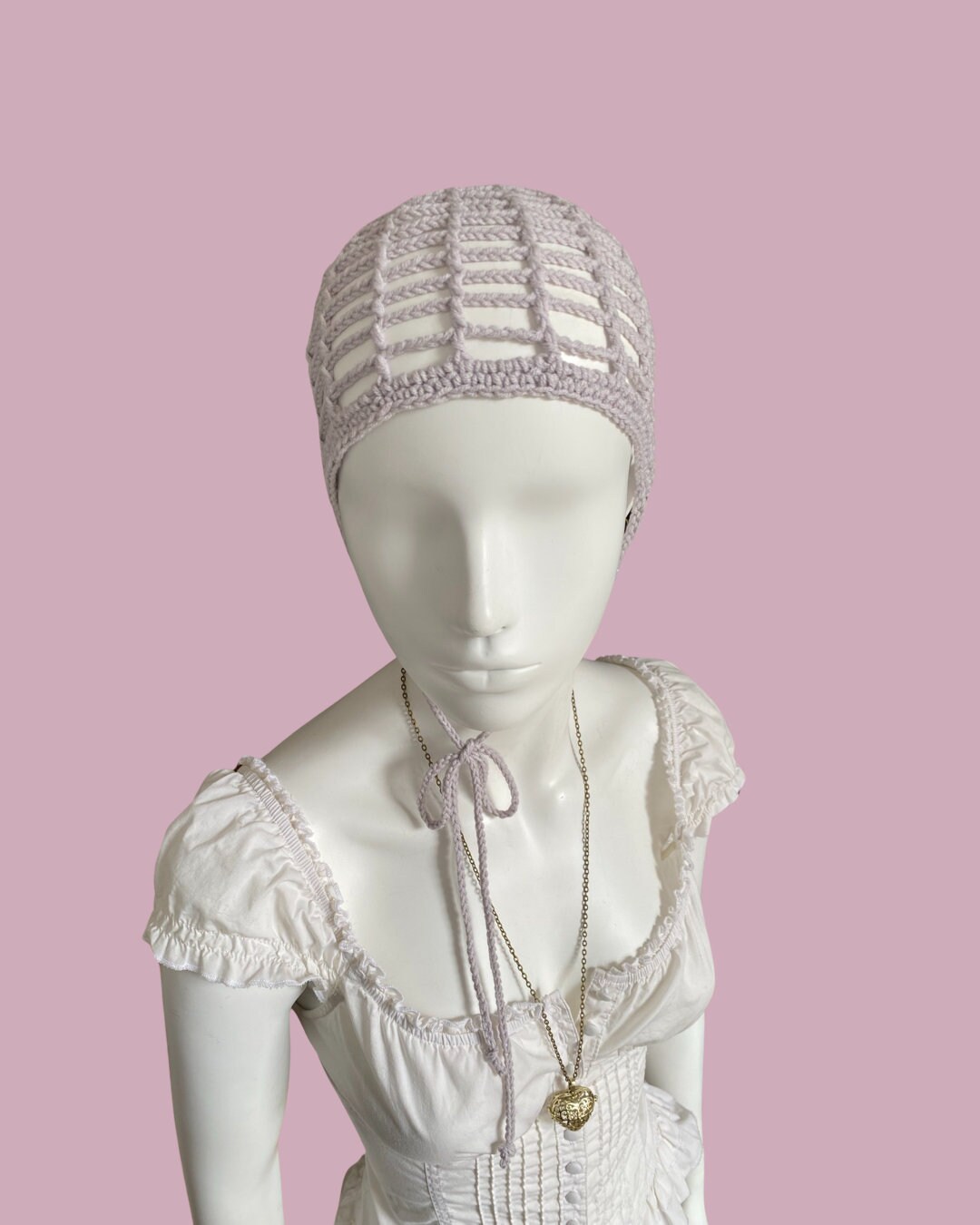 Crochet Mesh Spider Web Bonnet Mesh Bonnet Adult Bonnet Summer Bonnet ...