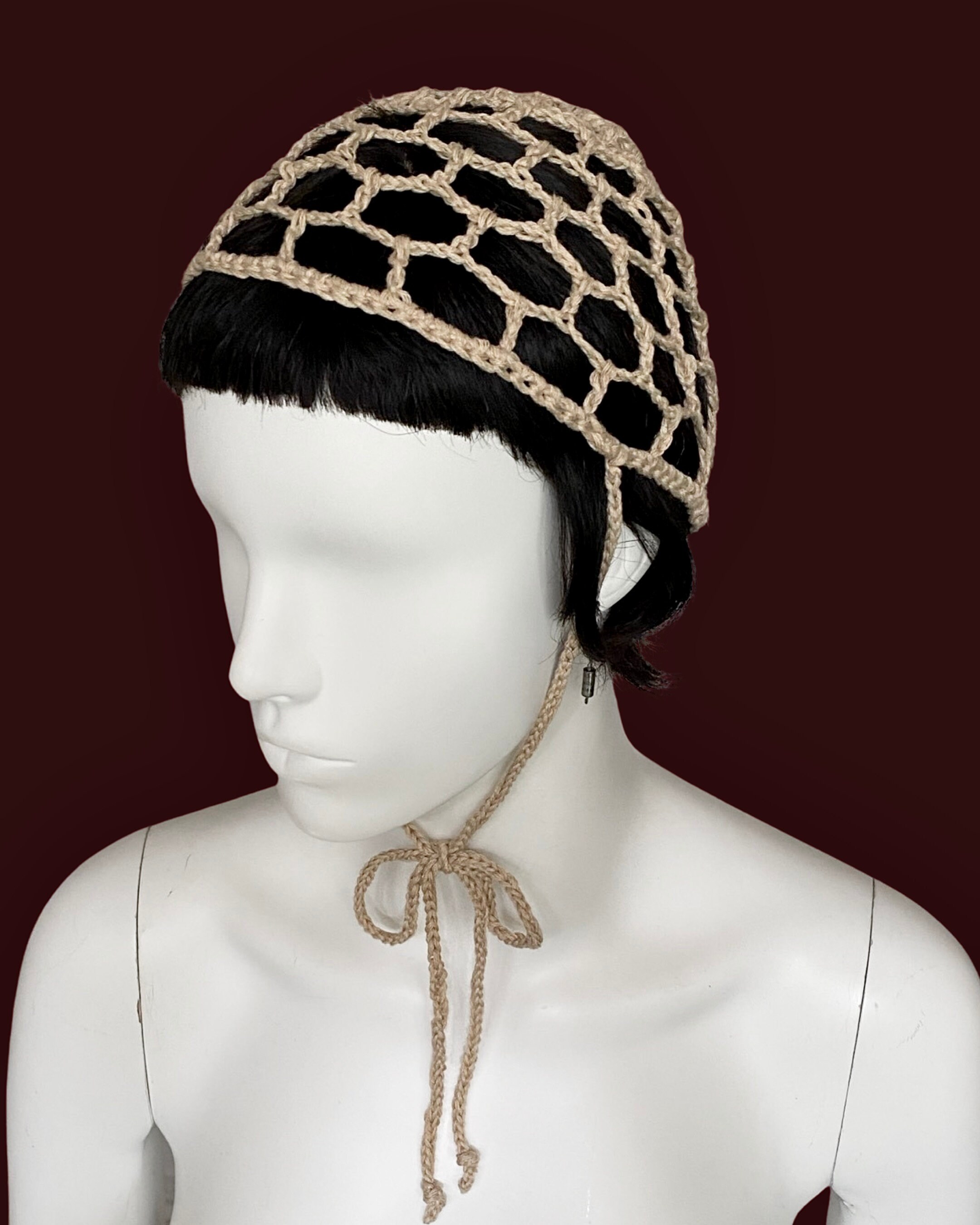 Crochet Bonnet Mesh Bonnet Adult Bonnet Summer Bonnet Knitted - Etsy