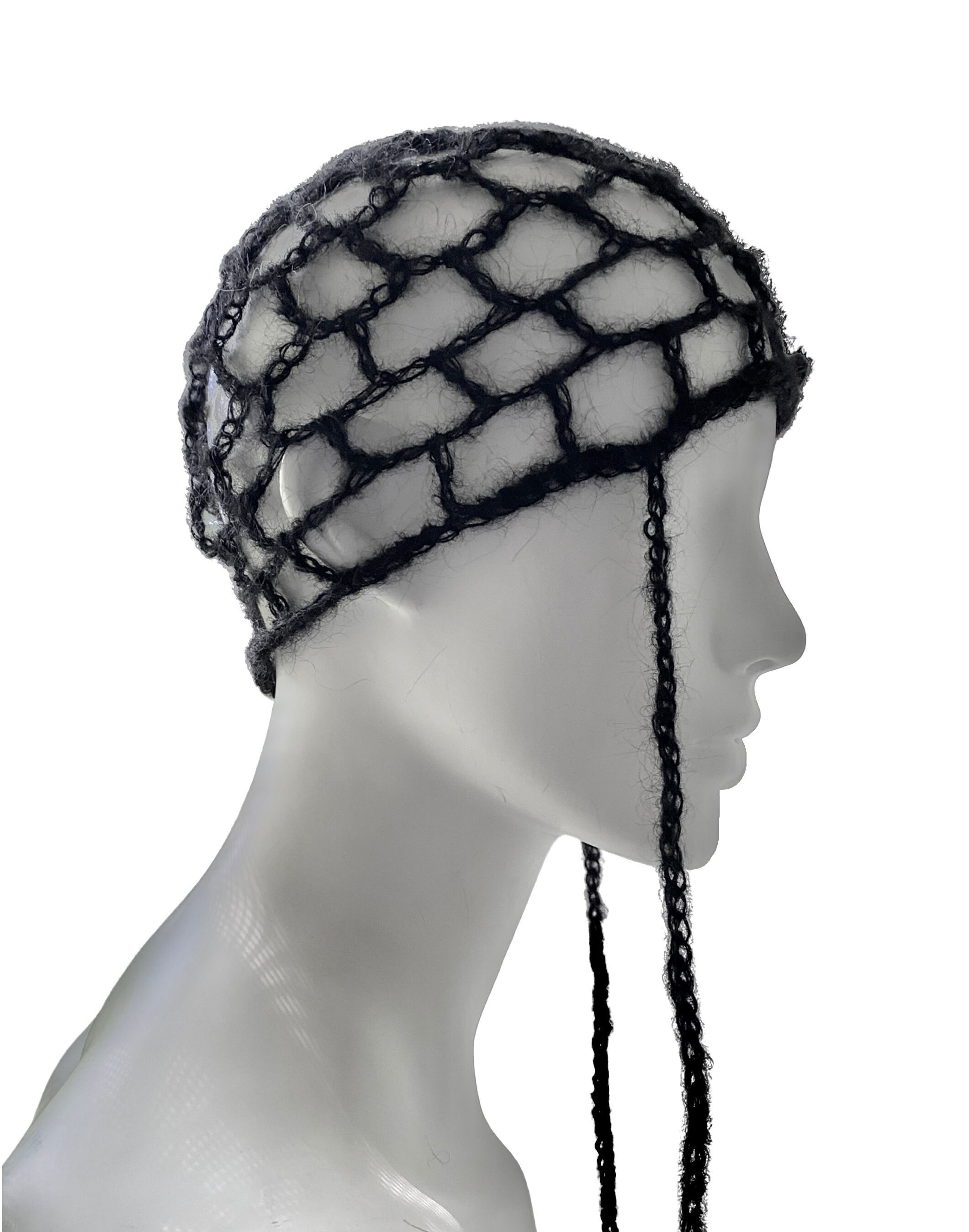 Delicate Mohair Bonnet Crochet Mesh Bonnet Adult Bonnet Summer Mohair ...
