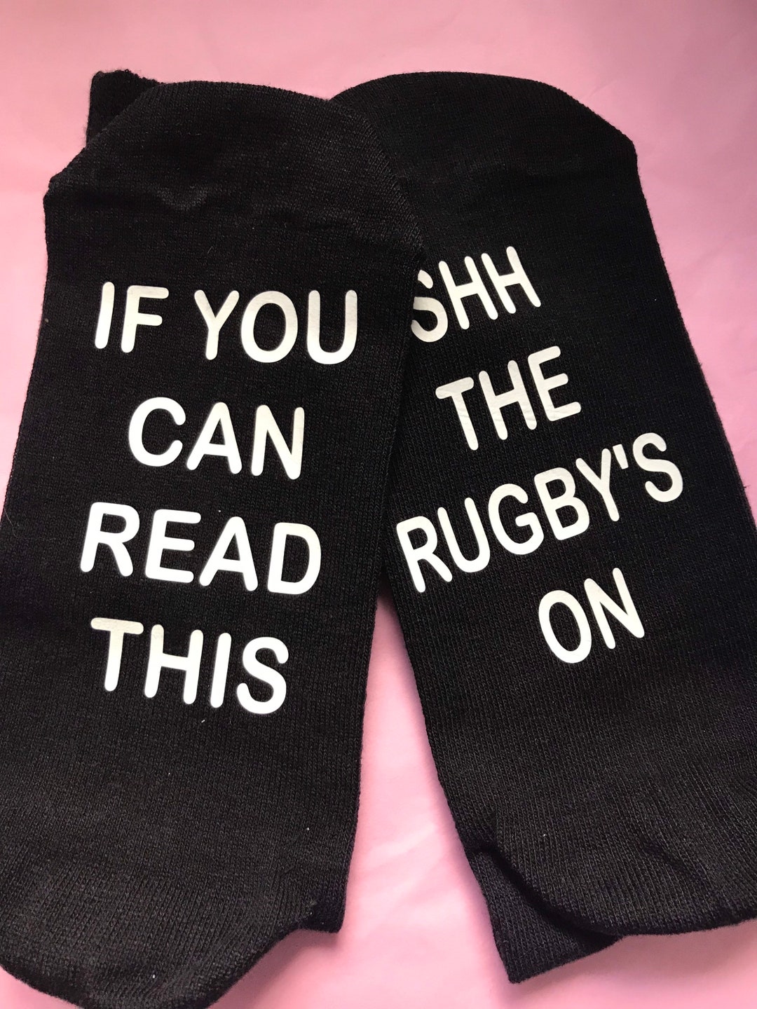Novelty Sock Gift Shh the Rugbys On. Rugby Fan Socks Rugby - Etsy UK