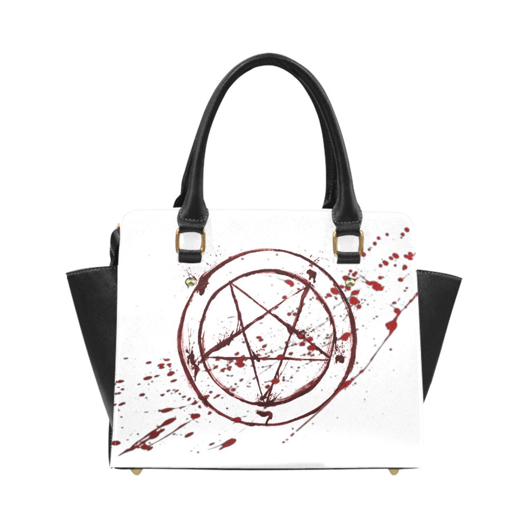 Hail Satan Blood Splatter Handbag - Etsy
