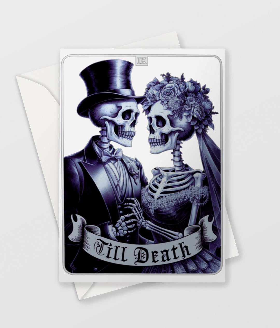 Gothic Till Death Greeting Card - Etsy