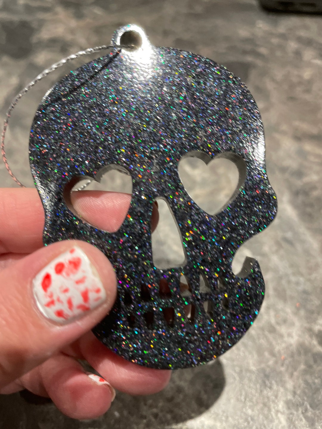 Black Glitter Merry Gothic Gothmas Christmas Decorations, Unusual ...