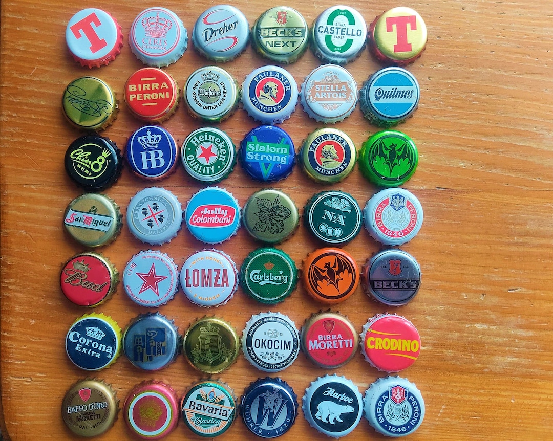 Set of 42 ITALY Beer Bottle Caps Cap Assortment Beer Map - Etsy