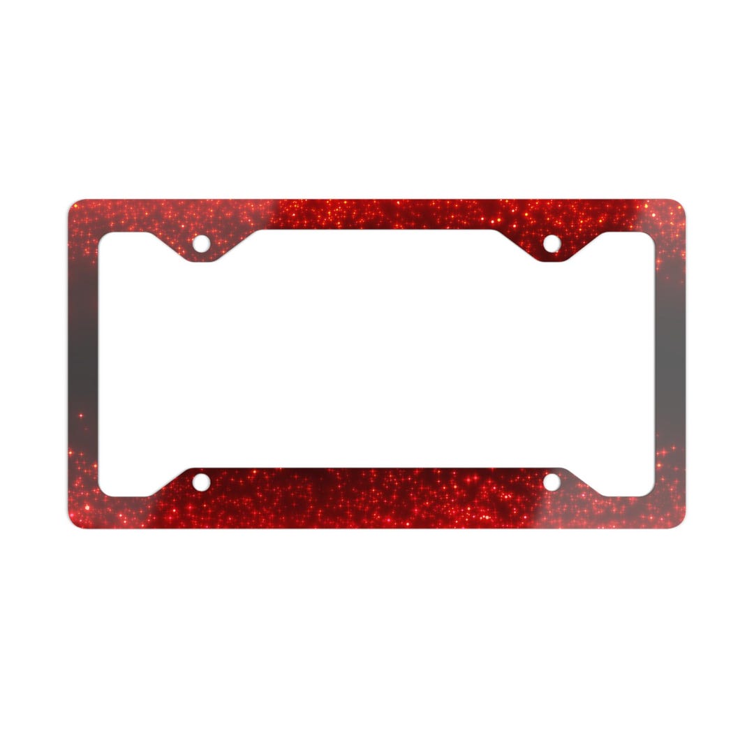 Car License Plate Frame, Red and Black Personalized Plate Holder ...