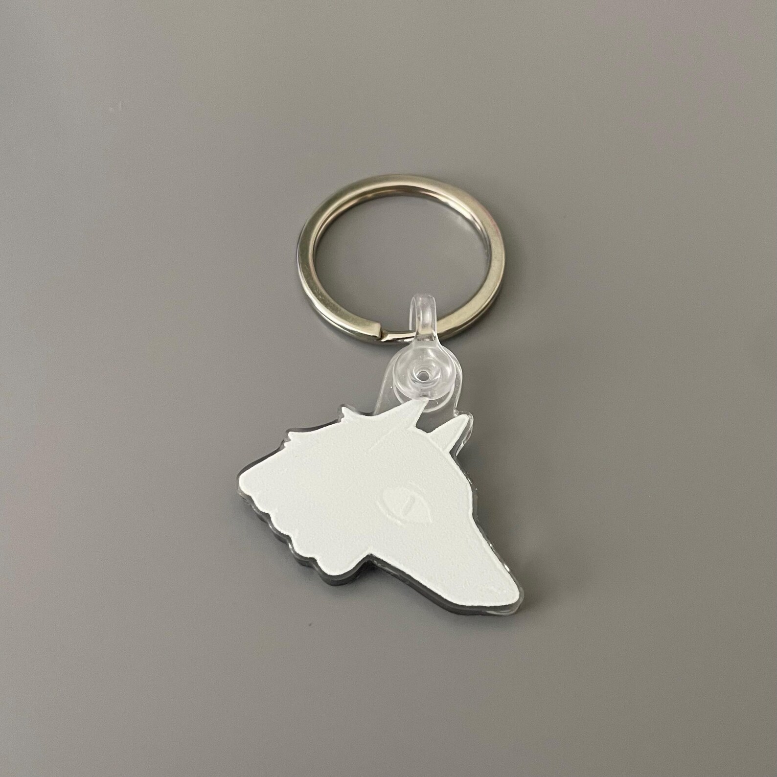 Wolf Head Keychain - Plastic Animal Charm, Gothic Accessory - Etsy