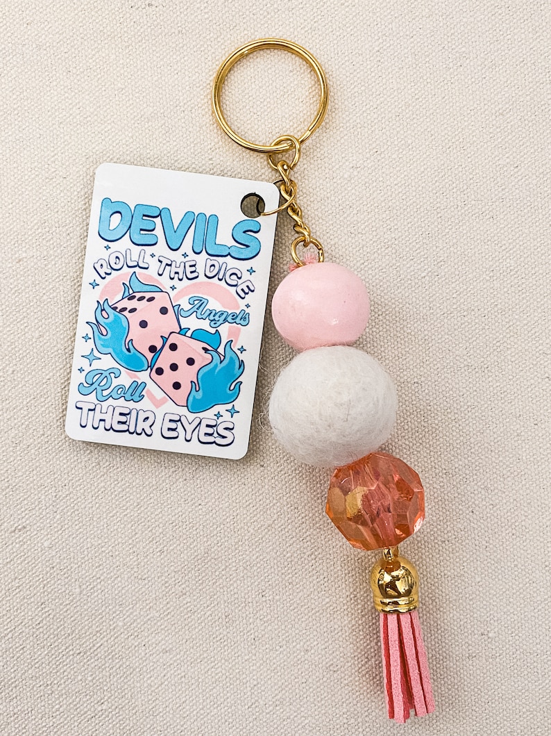 Devils Roll the Dice Angels Roll Their Eyes Wool Felt Ball Diffuser ...