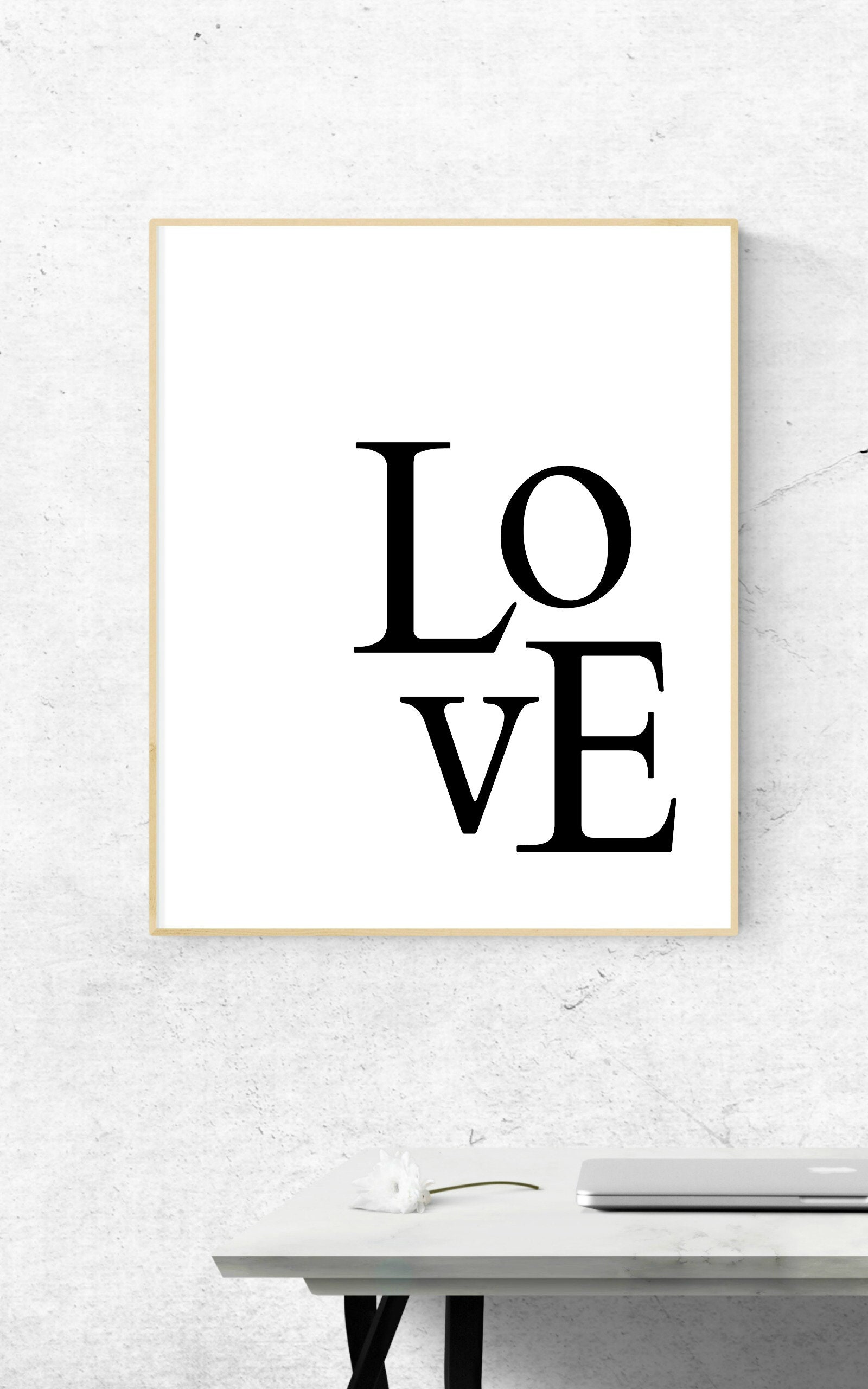 Love Typography Digital Download Print Love Word Art wall Art Printable ...