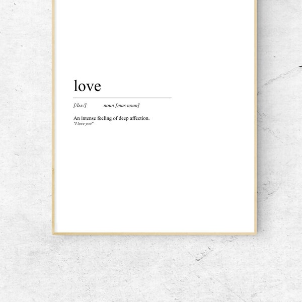 Love Dictionary - Etsy