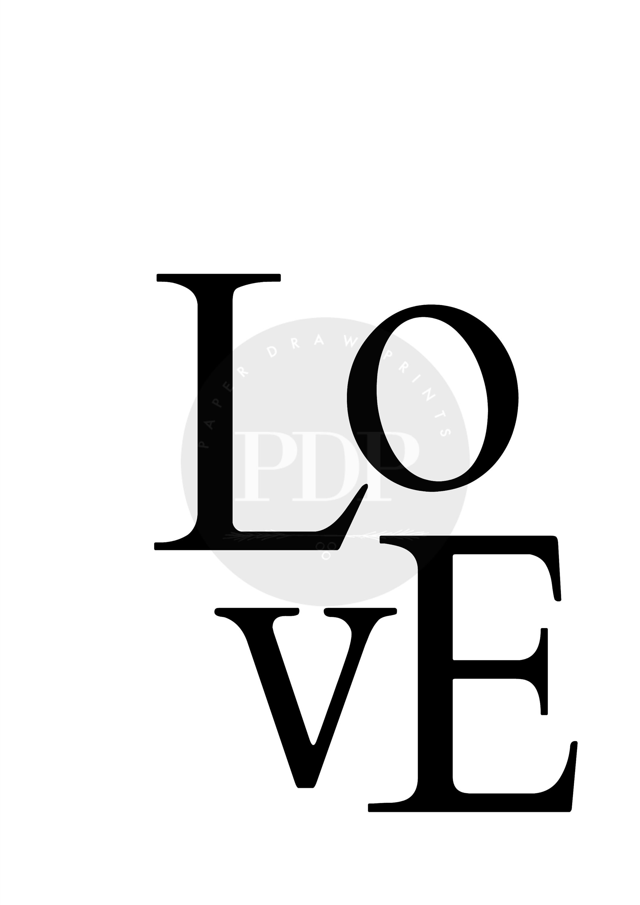 Love Typography - Digital Download Print - Love Word Art -wall Art ...