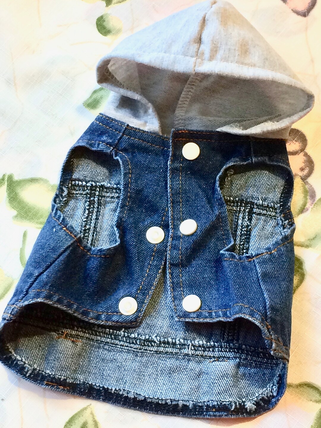 DENIM DOG VEST Jean Jacket Coat Hood Sweater T-shirt Cardigan - Etsy