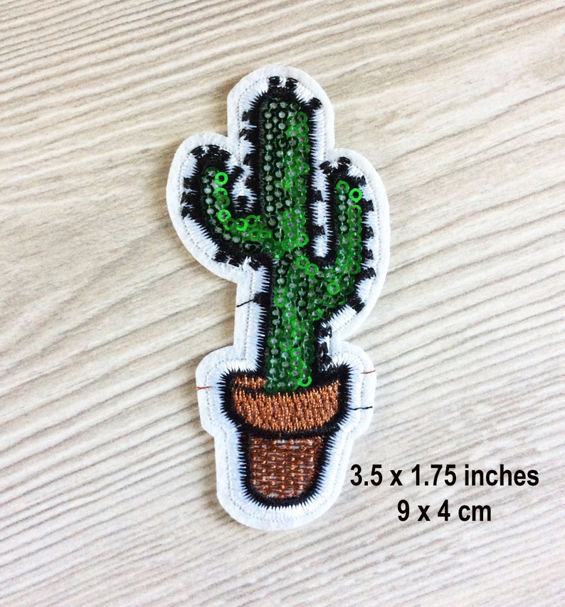 Embroidered IRON ON PATCH Cactus Palm Trees Patches Tree - Etsy