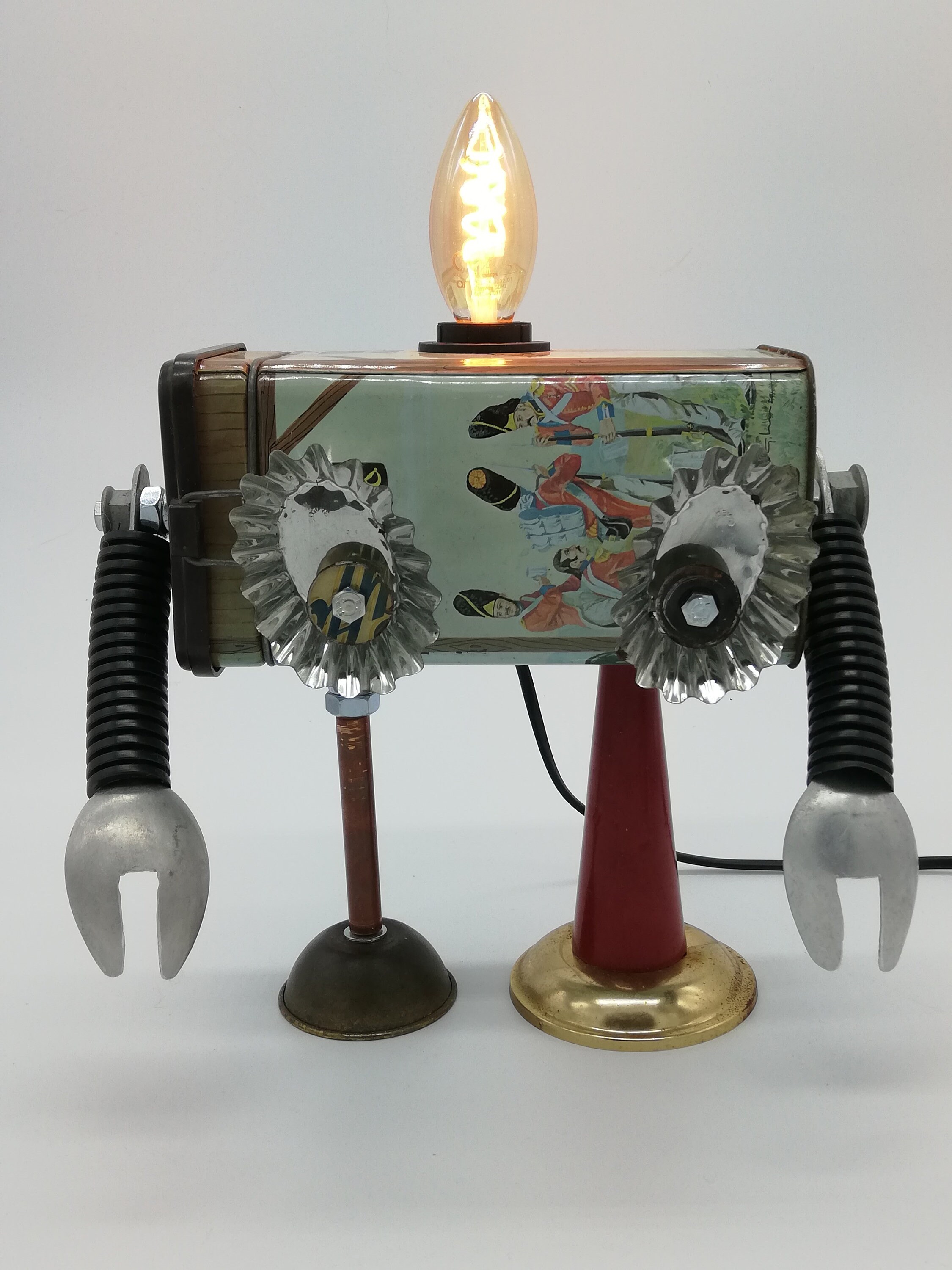 Lámpara de mesa robot, escritorio, mesita de noche, piezas hechas a ...
