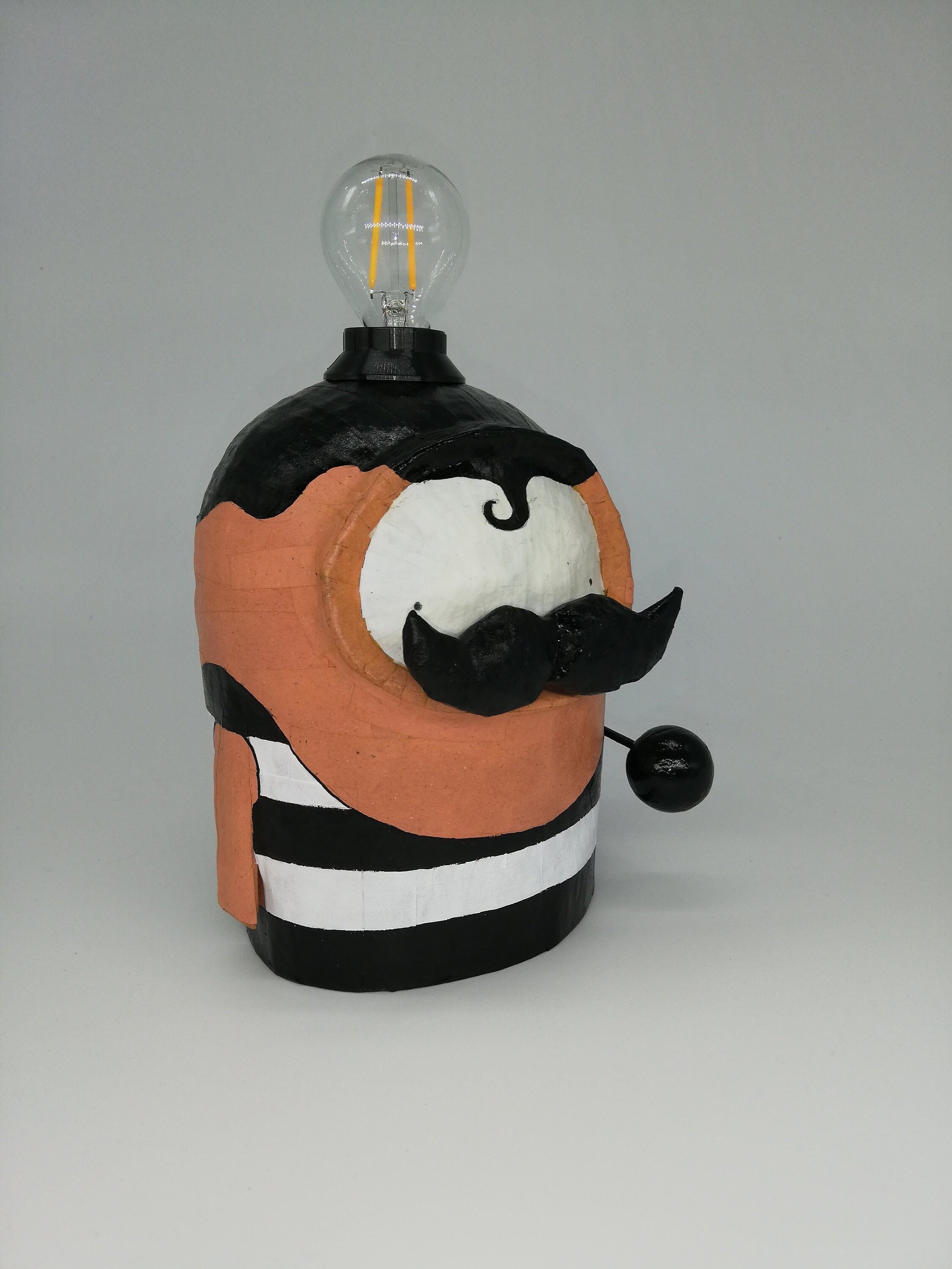 Papier-mâché, Mustache Lamp, Table, Desk, Children's Bedroom - Etsy