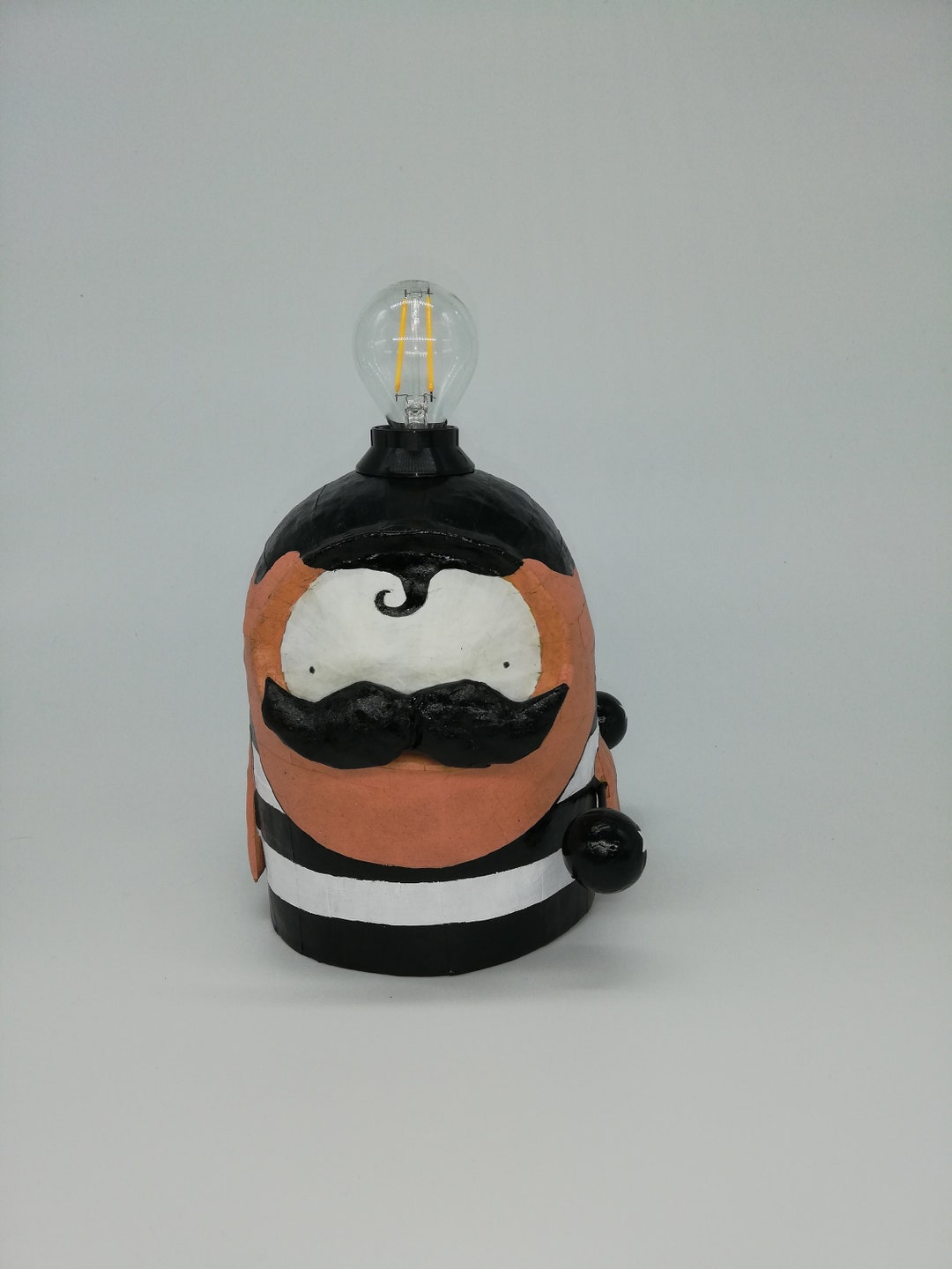 Papier-mâché, Mustache Lamp, Table, Desk, Children's Bedroom - Etsy