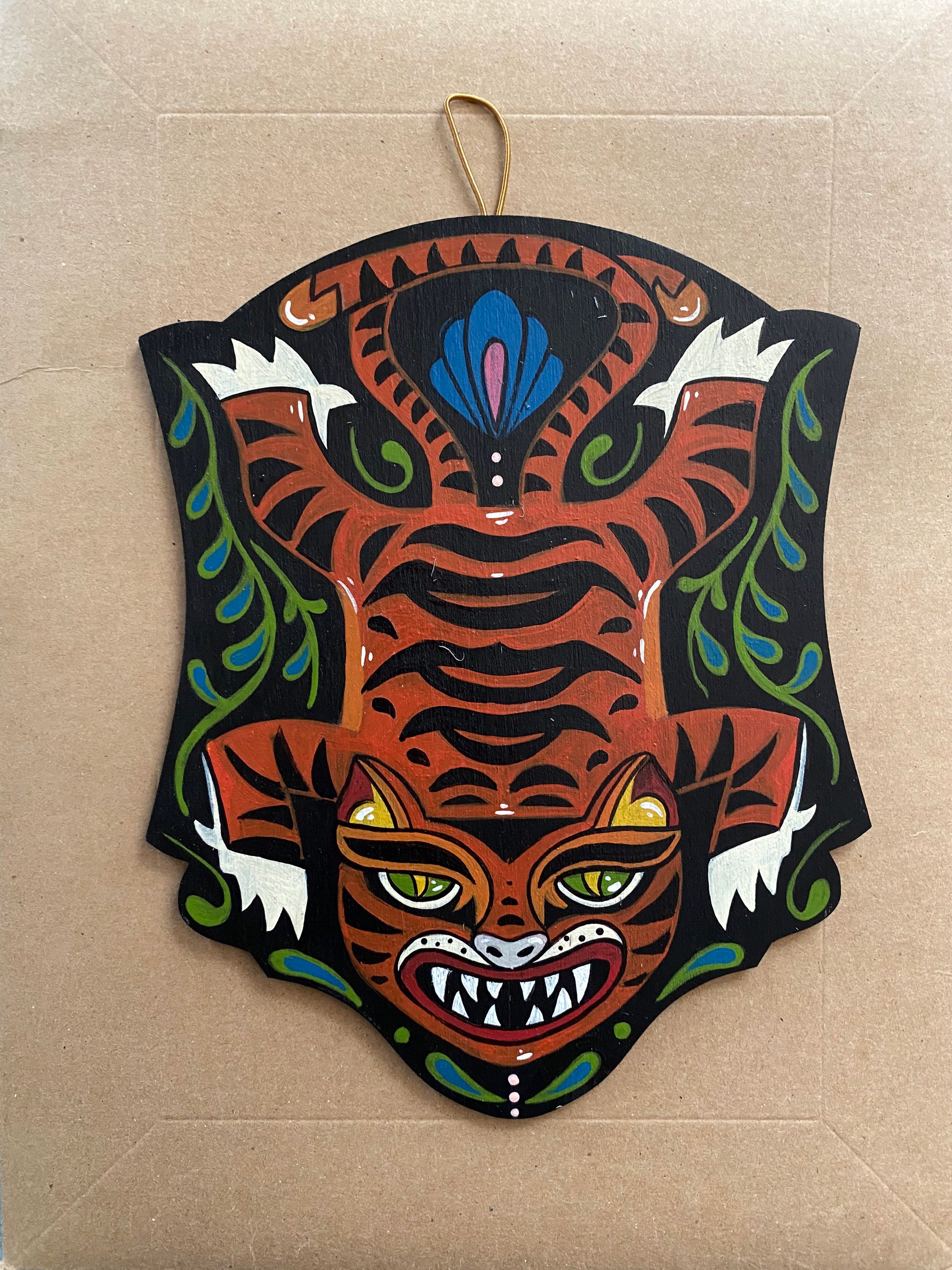 Tibetan Tiger Folk Art Painting - Etsy