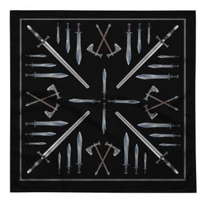 Medieval Weapons Bandana, Dungeon, Battleaxe, Dragon, Fantasy Art ...