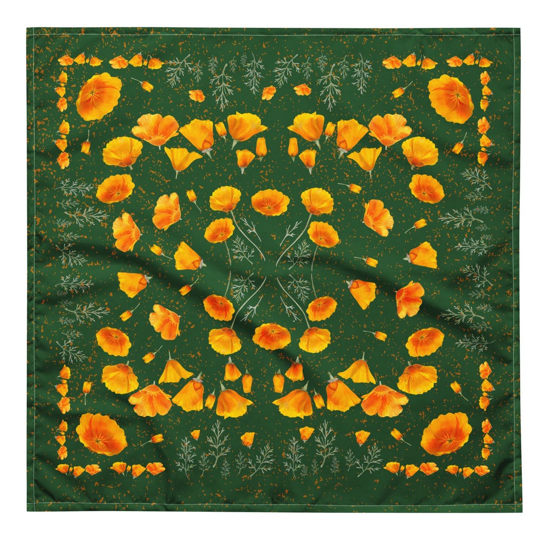 California Poppies, Poppies Bandana, California State Flower, Cali ...