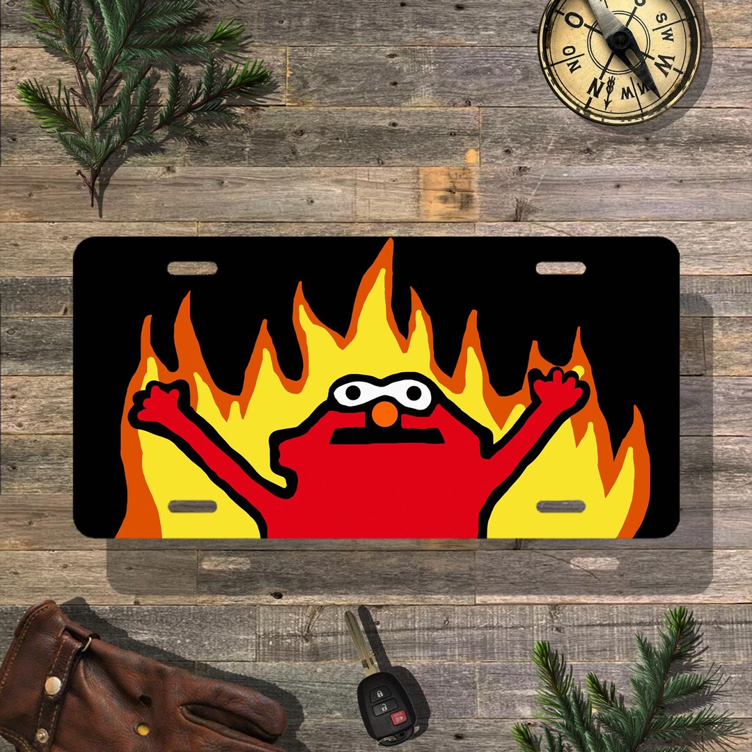 Hell Fire Meme Vanity License Plate - Etsy