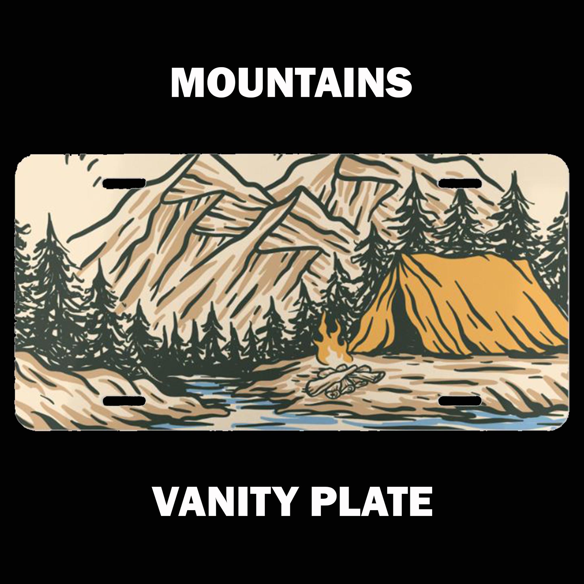 Mountains Vanity Plate, Outdoor Adventure, Mountain View, Nature ...