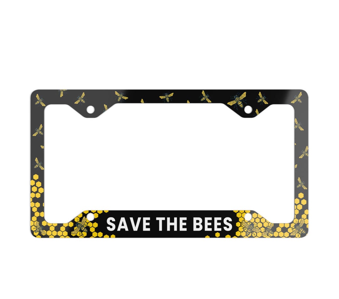 Save the Bees License Plate Cover, Bee Colony, Honey Bee, Honey Comb ...