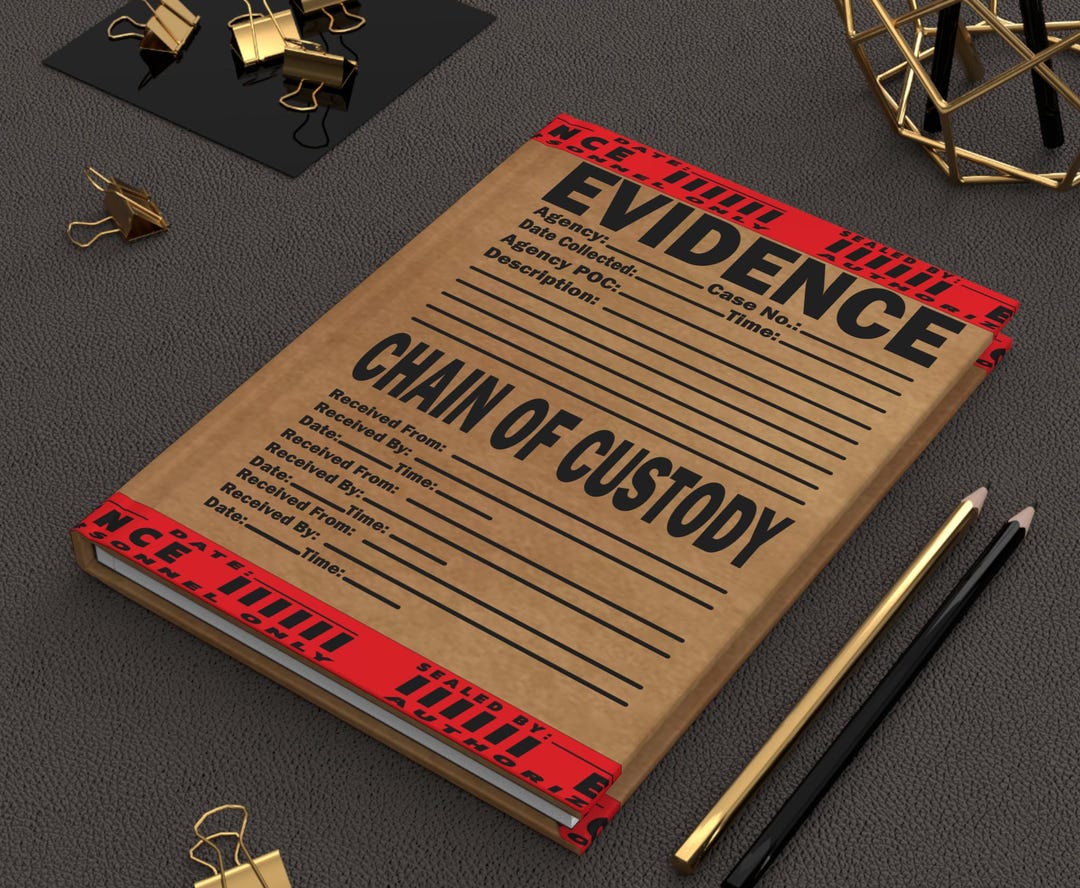 True Crime Evidence Hardcover Journal Notebook, Looks Like Evidence Bag ...