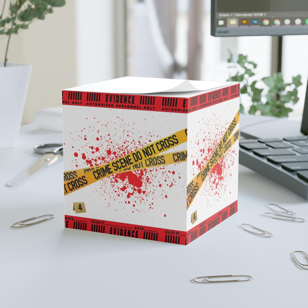 True Crime Sticky Note Cube, True Crime Gift, Murder Show Fan Gift ...