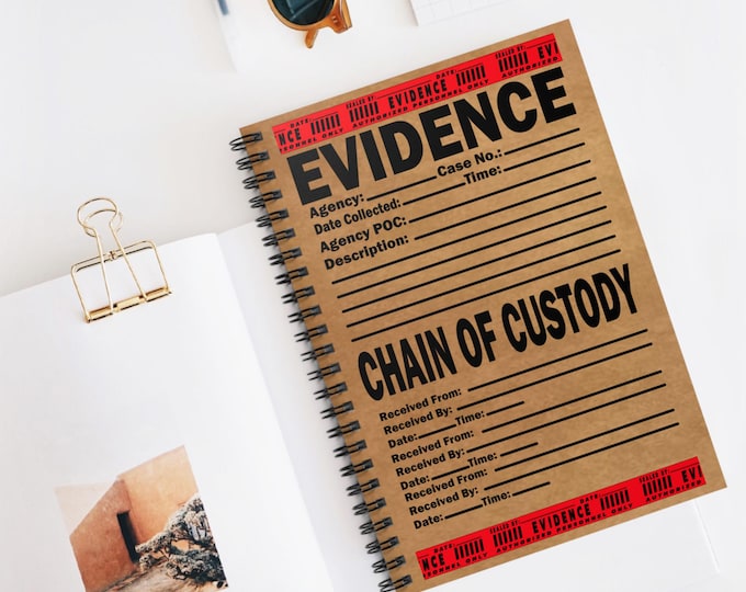 Evidence Matte Hardcover Journal, Daily Use Notebook, Crime Show Fan ...