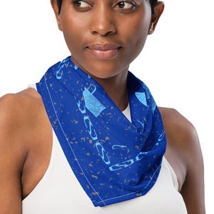Whale Ocean Bandana Scarf, Whale Handkerchief, Whale Scarf, Navy ...