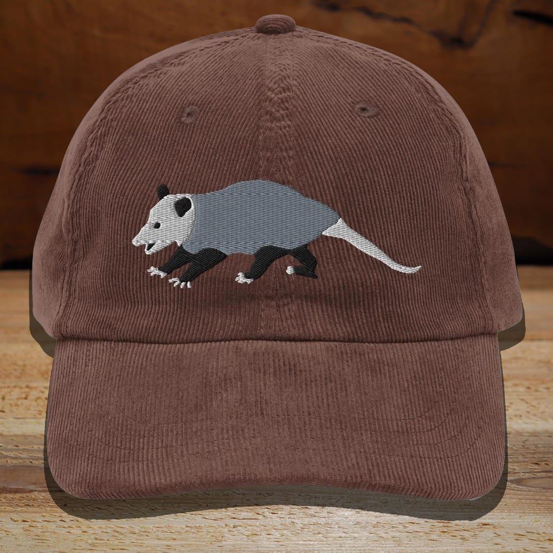 Possum Hat Vintage Corduroy Cap, Possum Lover Gift, Possum Lover Gift ...
