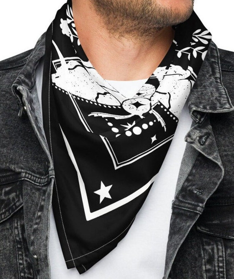 Moth Bandana, Phlox, Moon Bandana, Creature of the Night, Mystical Moth ...