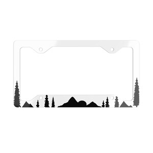 Mountains Snow Whiteout License Plate Frame - Etsy