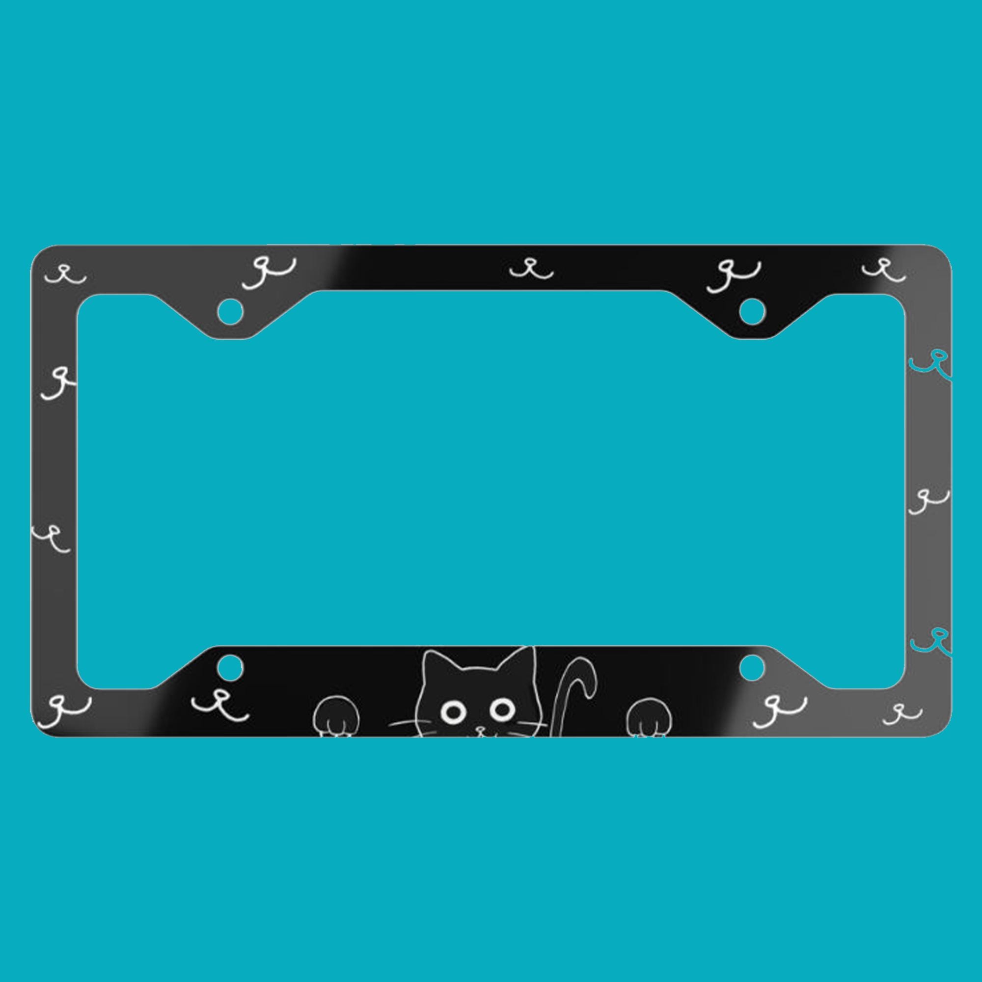 Peeking Cat License Plate Cover Frame - Etsy