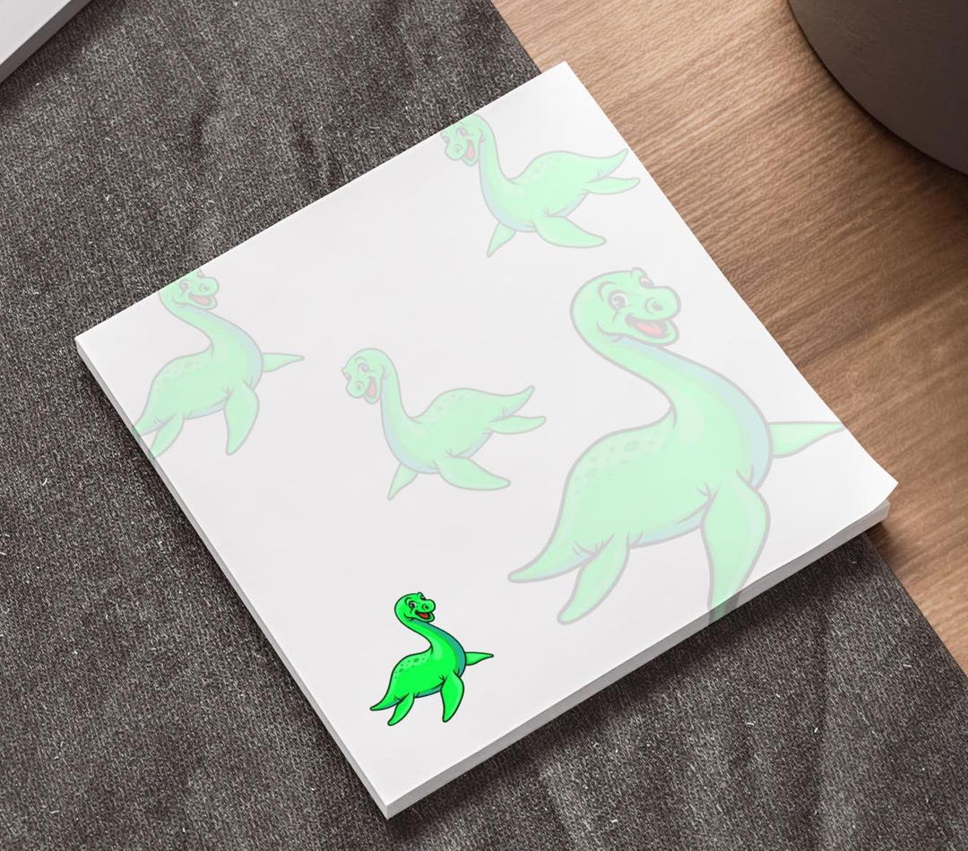 Plesiosaurus Dinosaur Sticky Notes, 4x4, 50 Sheets - Etsy