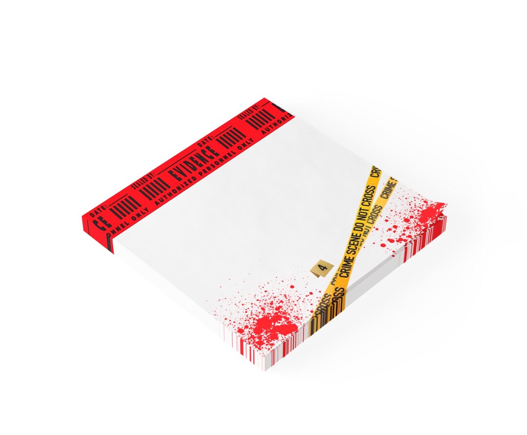 True Crime Evidence Scene Sticky Notes, True Crime Gift, Murder Show ...